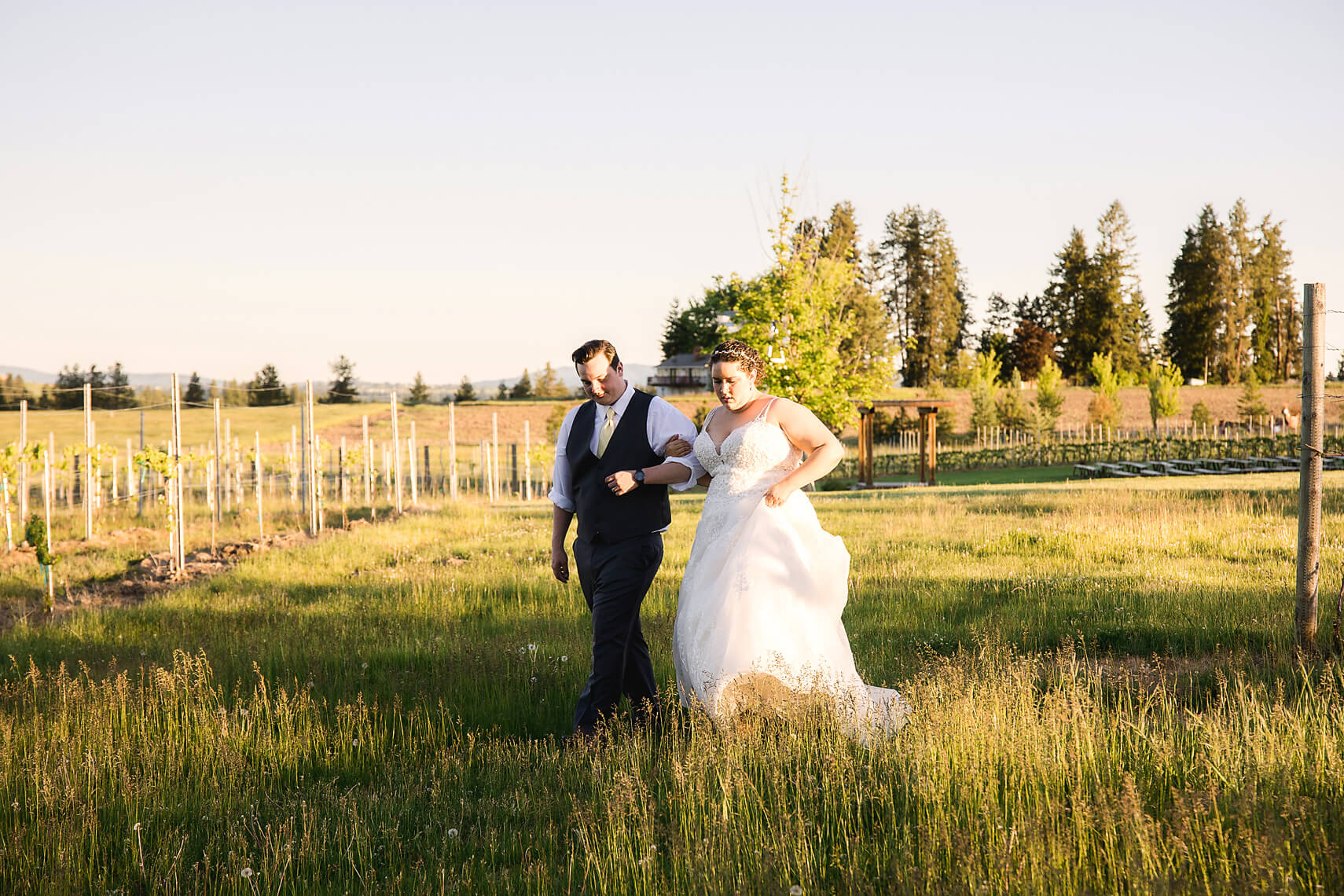 Vineyard Views at the Trezzi Farm Winery Wedding Venue!